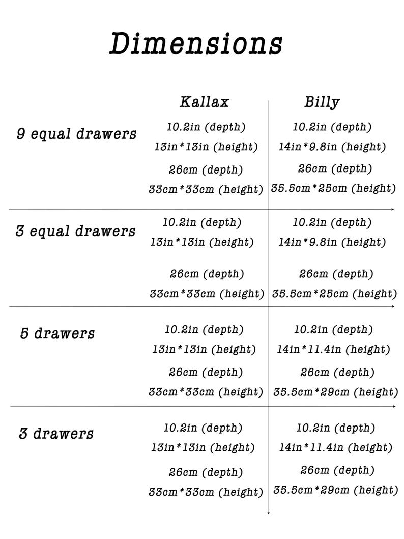 Kallax Insert Billy Insert Kallax Self Insert for Ikea Shelves Desk ...