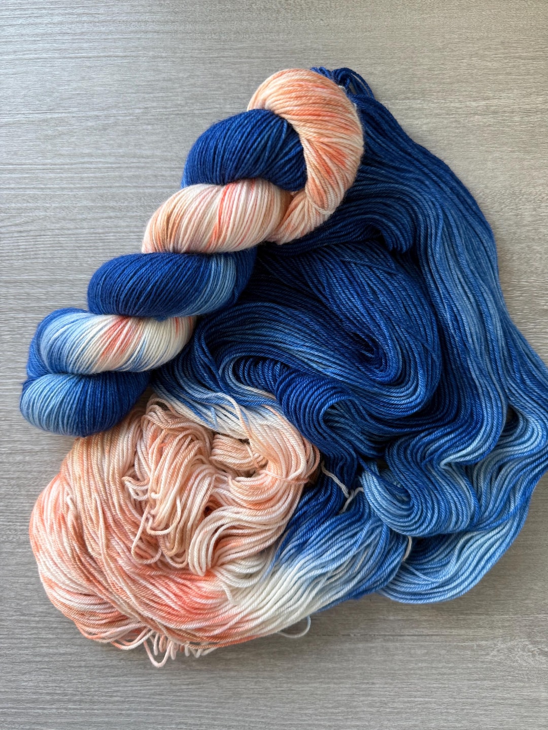 Assigned Pooling Yarn Hand Dyed Stitch to Color Seaside Blue Fingering ...