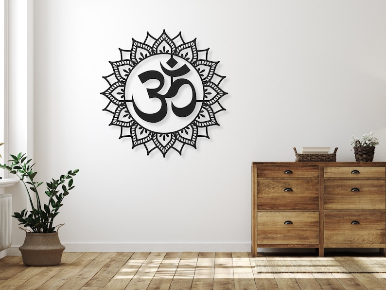 Om Sign, Om Wall Art, Om Wall Decor, Metal Om Decor, Yoga Gifts, OM ...