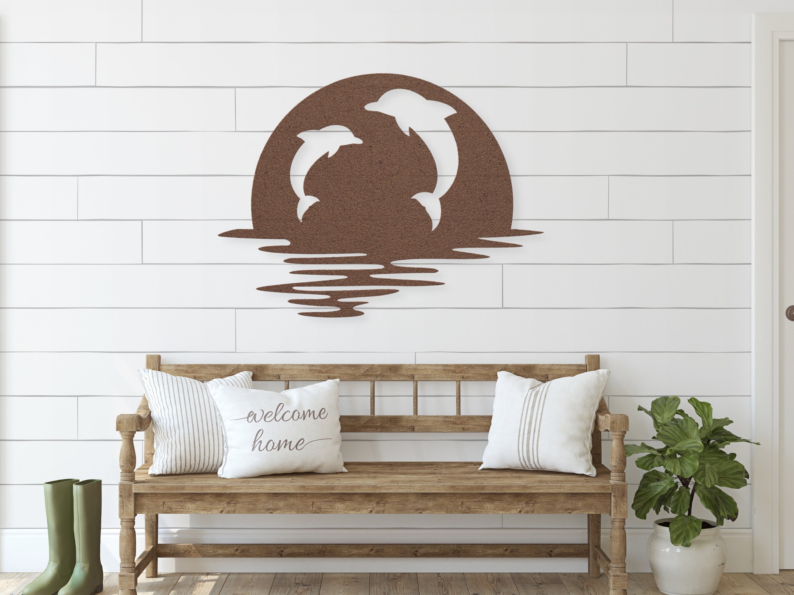 SUN SPARKLE - Metal Wall Art - Sunrise Wall Art - Sun and Dolphins ...