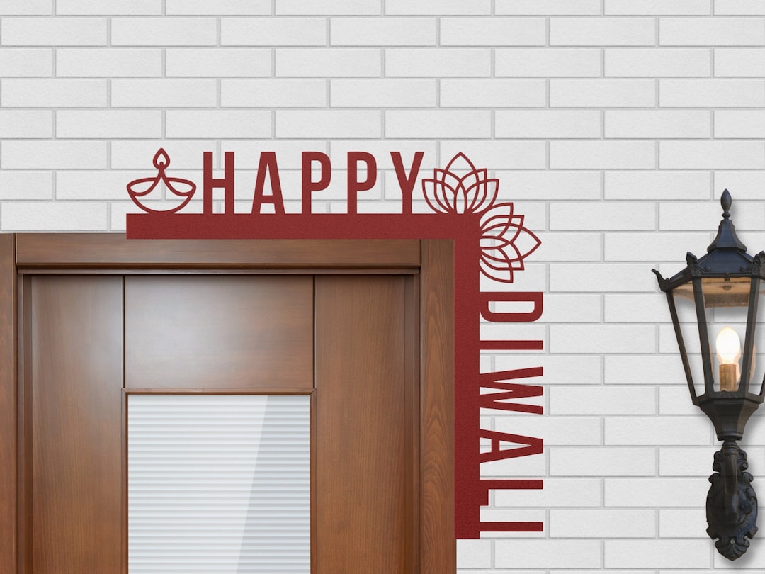 Diwali Decoration, Happy Diwali Door Hanger, Front Door Diwali Sign ...