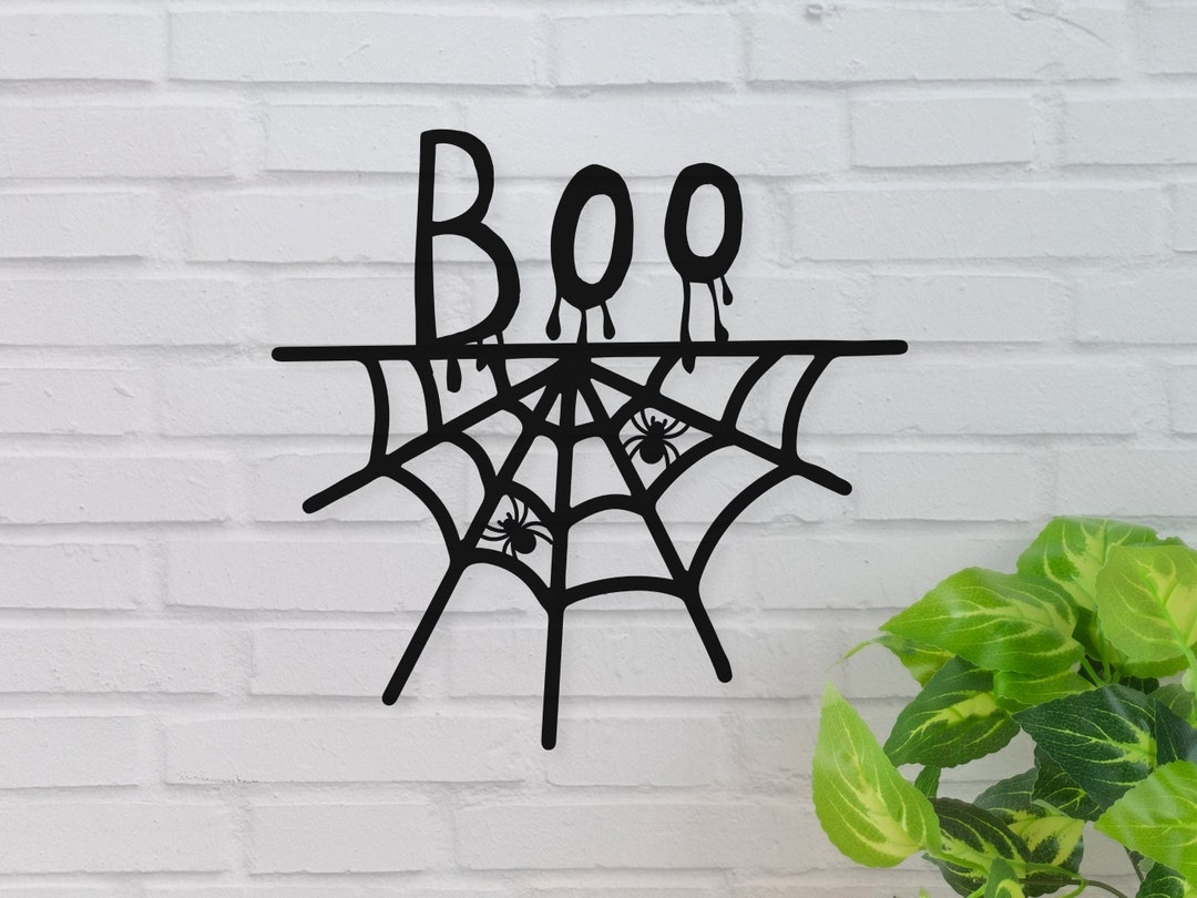 Spiderweb Halloween Decor, Boo Decor, Spider Web Metal Decor, Spider ...