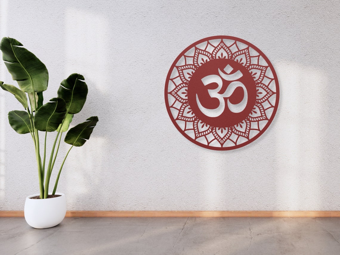 Om Sign, Om Wall Art, Om Wall Decor, Metal Om Decor, Yoga Gifts, OM ...