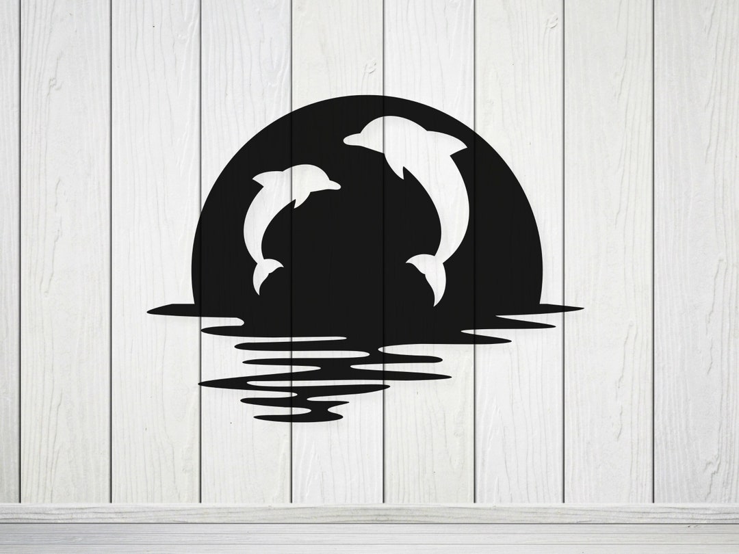 SUN SPARKLE - Metal Wall Art - Sunrise Wall Art - Sun and Dolphins ...
