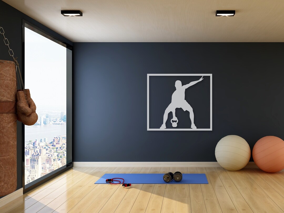 Gym Metal Sign, Home Gym Sign, Gym Wall Art, Fathers Day Sign for Dad ...