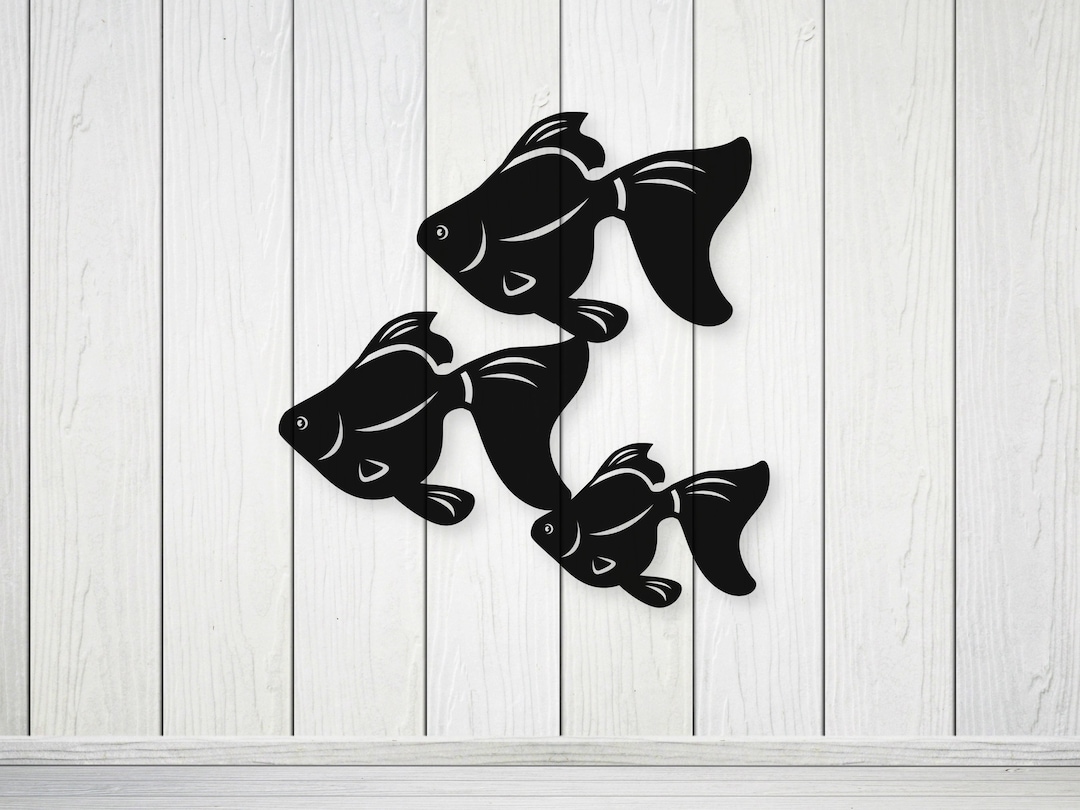 Fantail Goldfish, Goldfish Wall Art, Fancy Goldfish, Fish Metal Wall ...