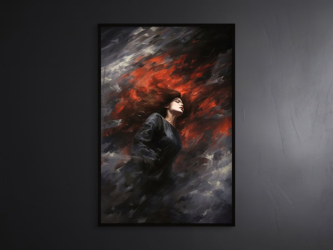 Powerful Woman Regaining Control of Chaotic World Wall-art, Girl ...