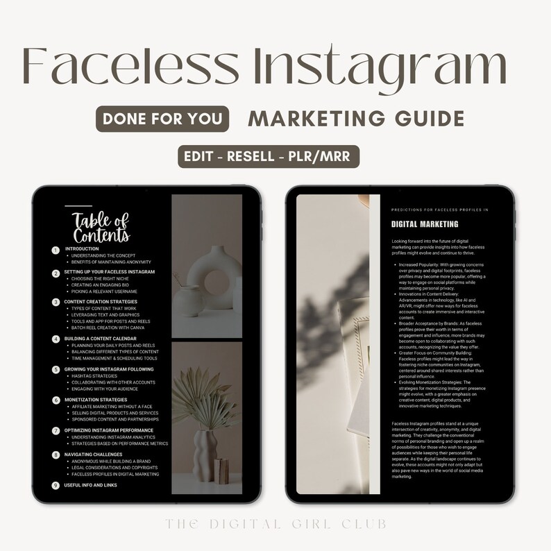 Faceless Instagram Marketing Guide | Social Media Marketing Guide | DFY ...