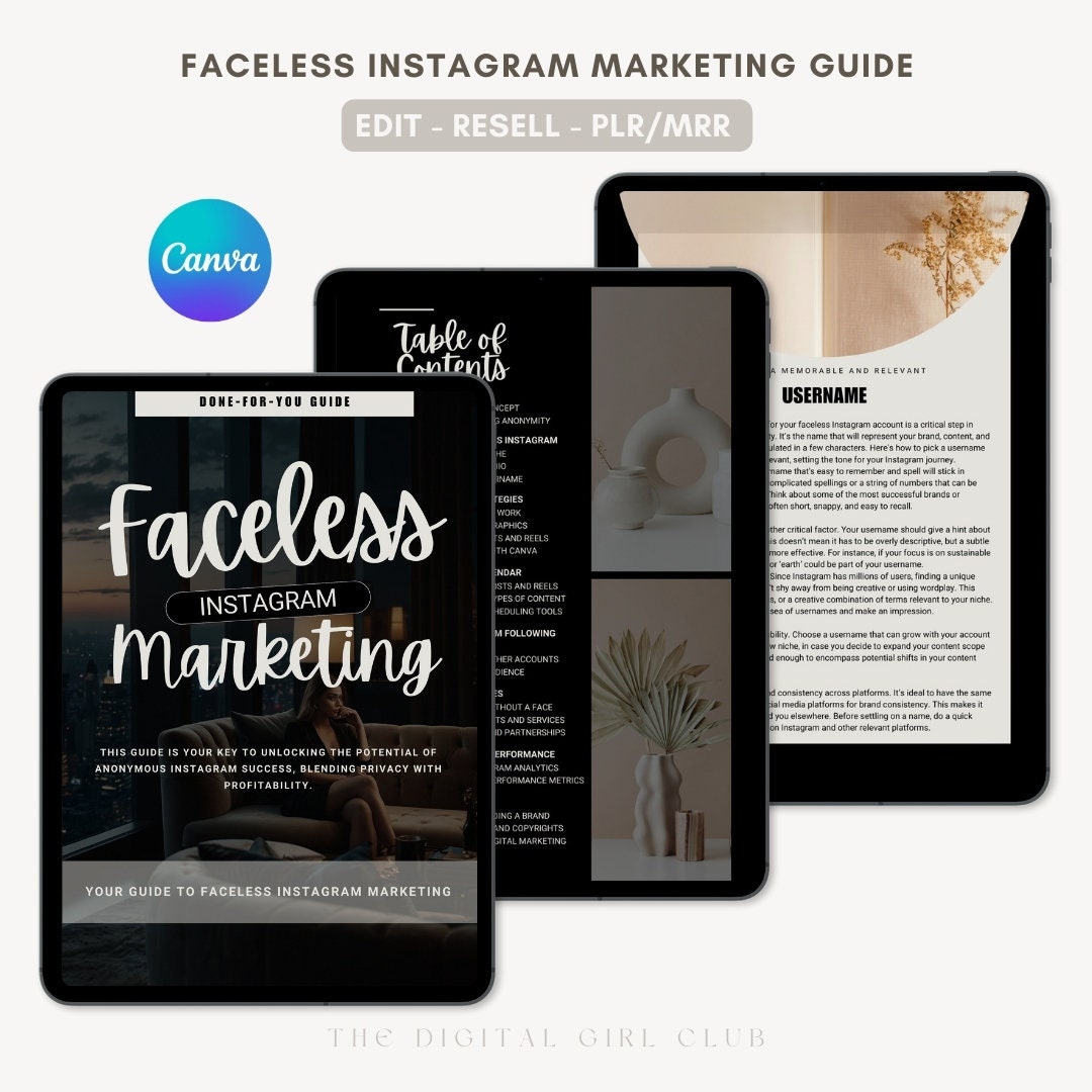 Faceless Instagram Marketing Guide | Social Media Marketing Guide | DFY ...