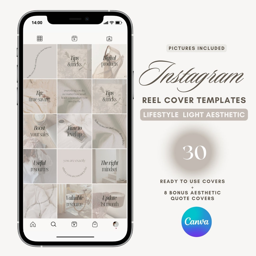 Instagram Cover Reel Templates Editable on Canvas - Instagram Reel ...