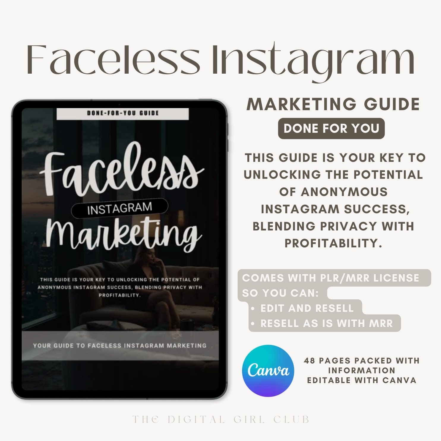 Faceless Instagram Marketing Guide | Social Media Marketing Guide | DFY ...