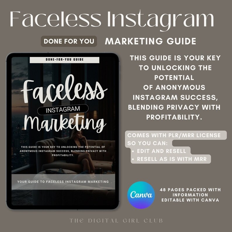 Faceless Instagram Marketing Guide | Social Media Marketing Guide | DFY ...
