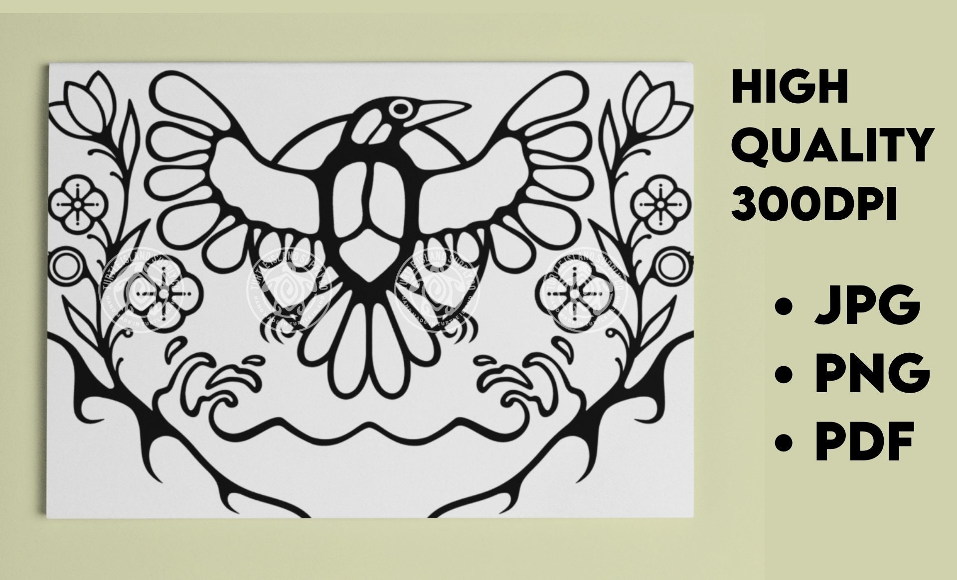 Spring Bird Colouring Page: Ojibwe Indigenous Art (digital Download) - Etsy
