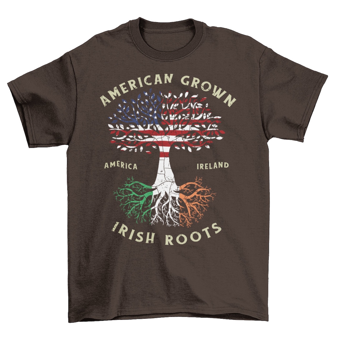 American Grown Irish Roots Tree of Life T-shirt - Etsy