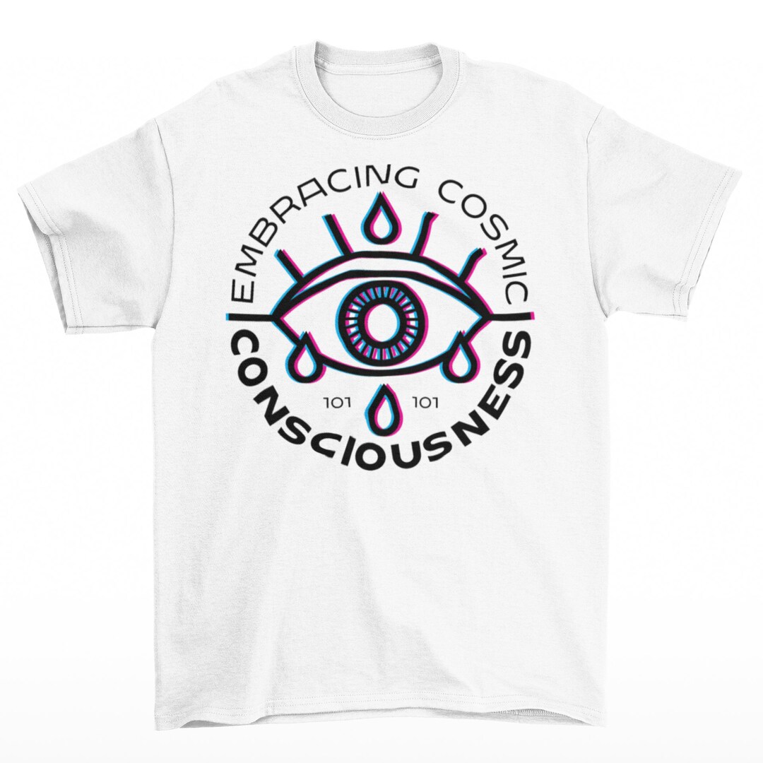 Embracing Cosmic Consciousness T-shirt - Glitched Eye Shirt - Unisex ...