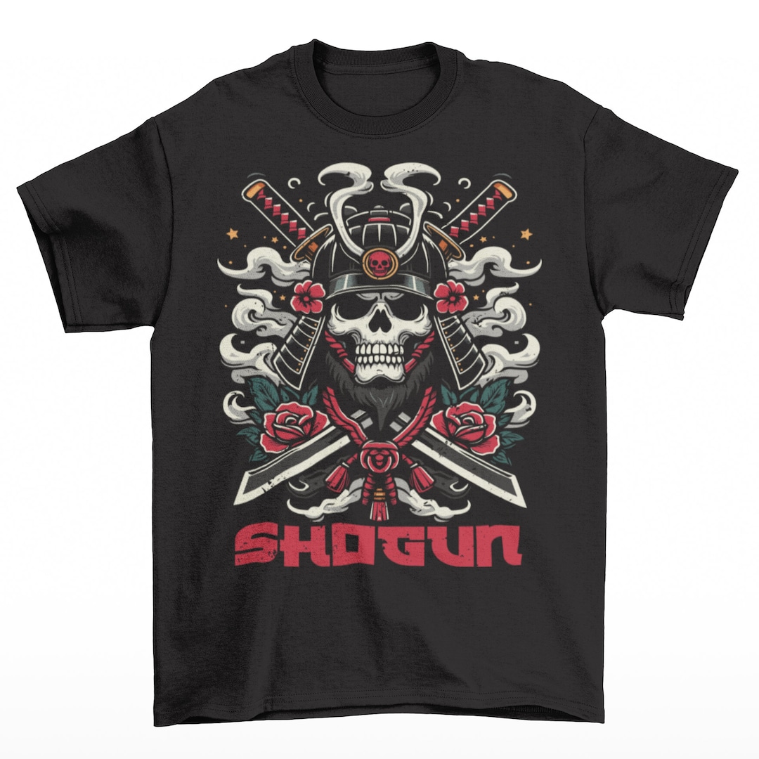 Shogun T-shirt - Samurai Shirt - Skeleton Warrior Tee - Japanese Gift ...