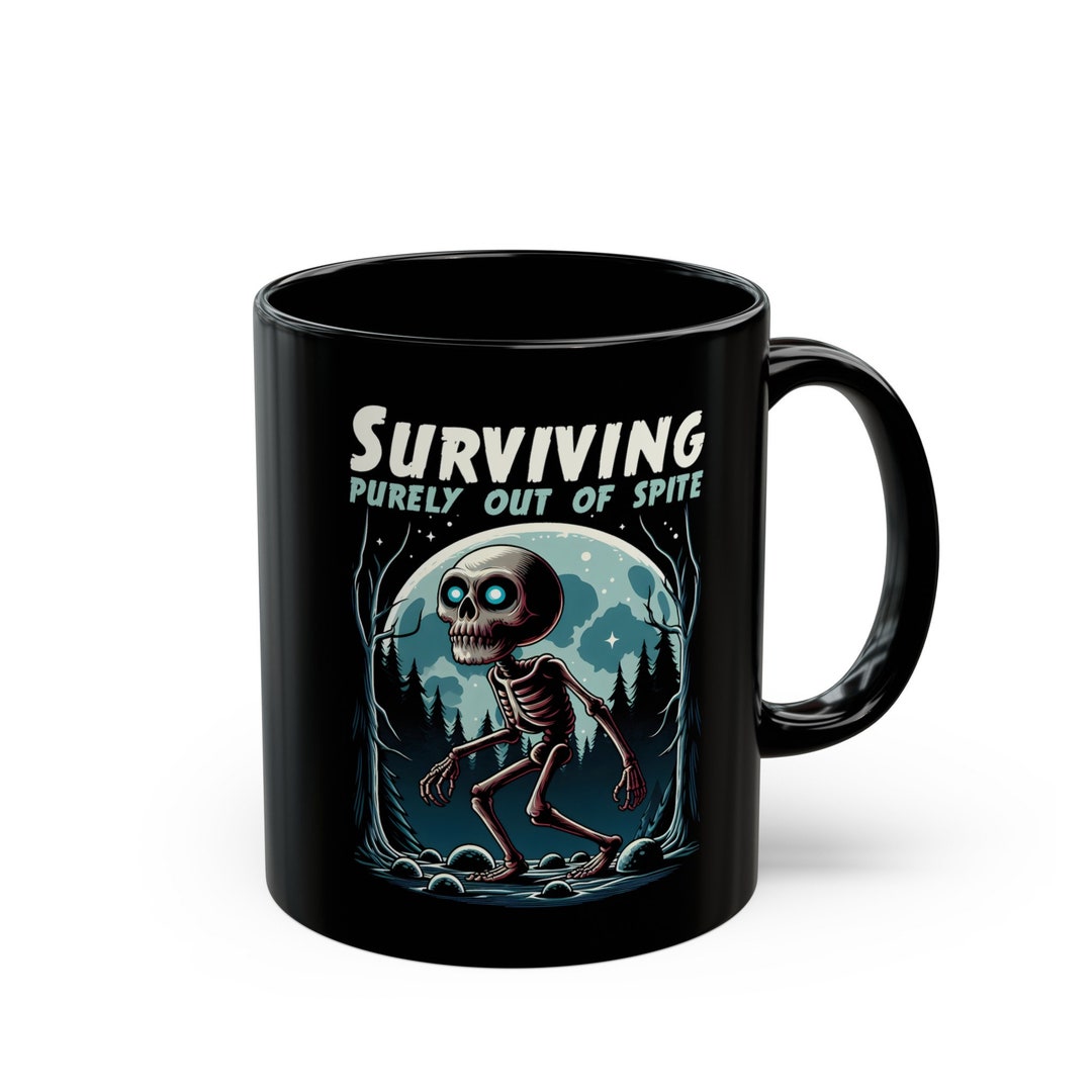 Surviving Purely Out of Spite Skinwalker Black Mug - Etsy