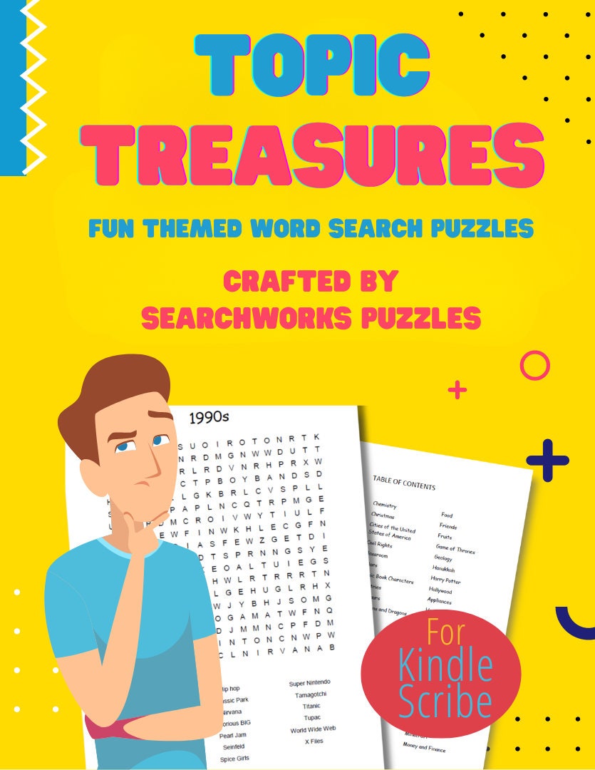 101 Themed Word Search Puzzles for Kindle Scribe | Clickable Navigation ...