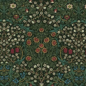 William Morris Fabric BLACKTHORN - GREEN 100% Cotton Compilation ...
