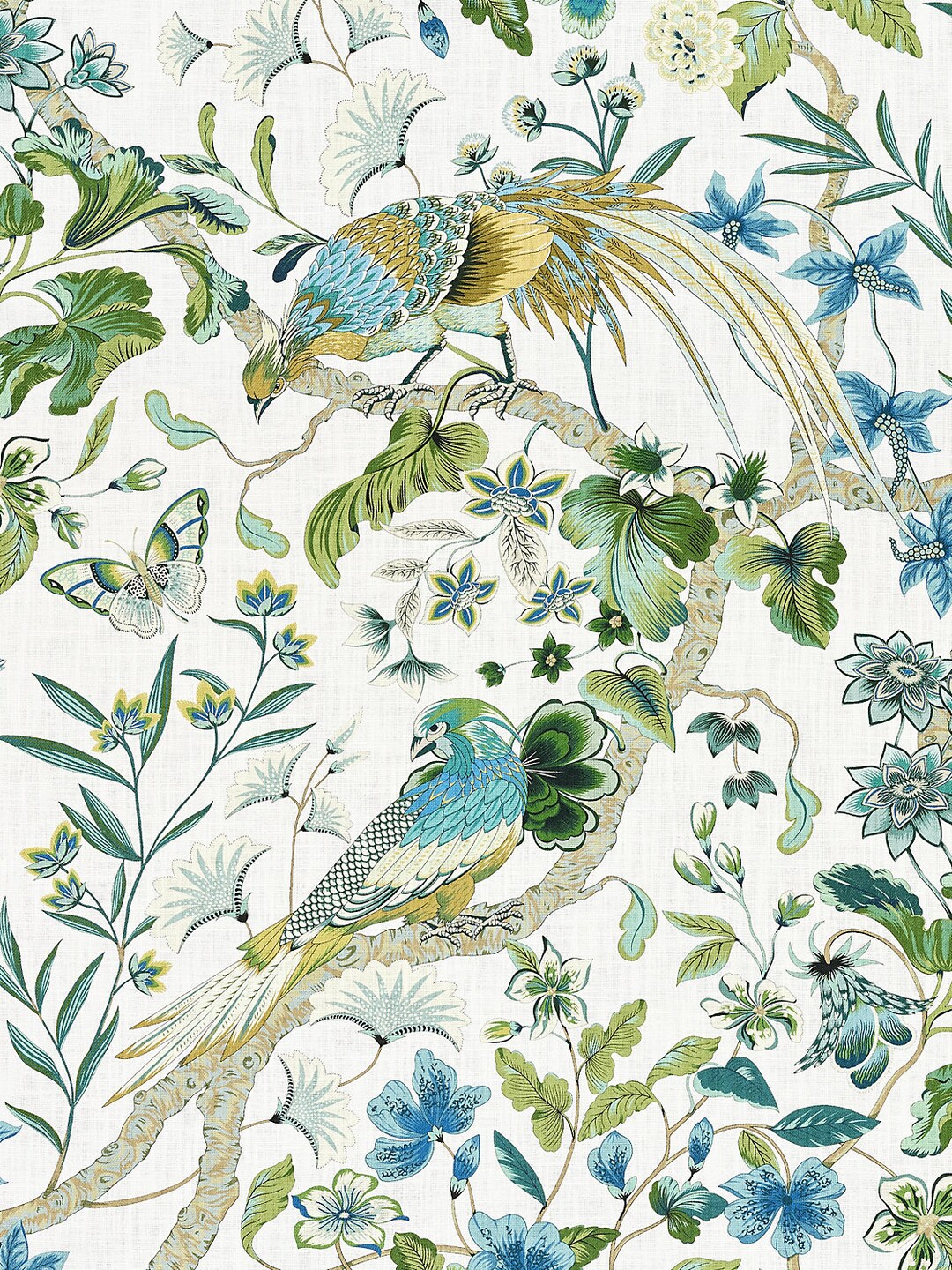 Scalamandre Fabric BOTANY BAY - FOREST Linen Blend - Woodland Estate ...