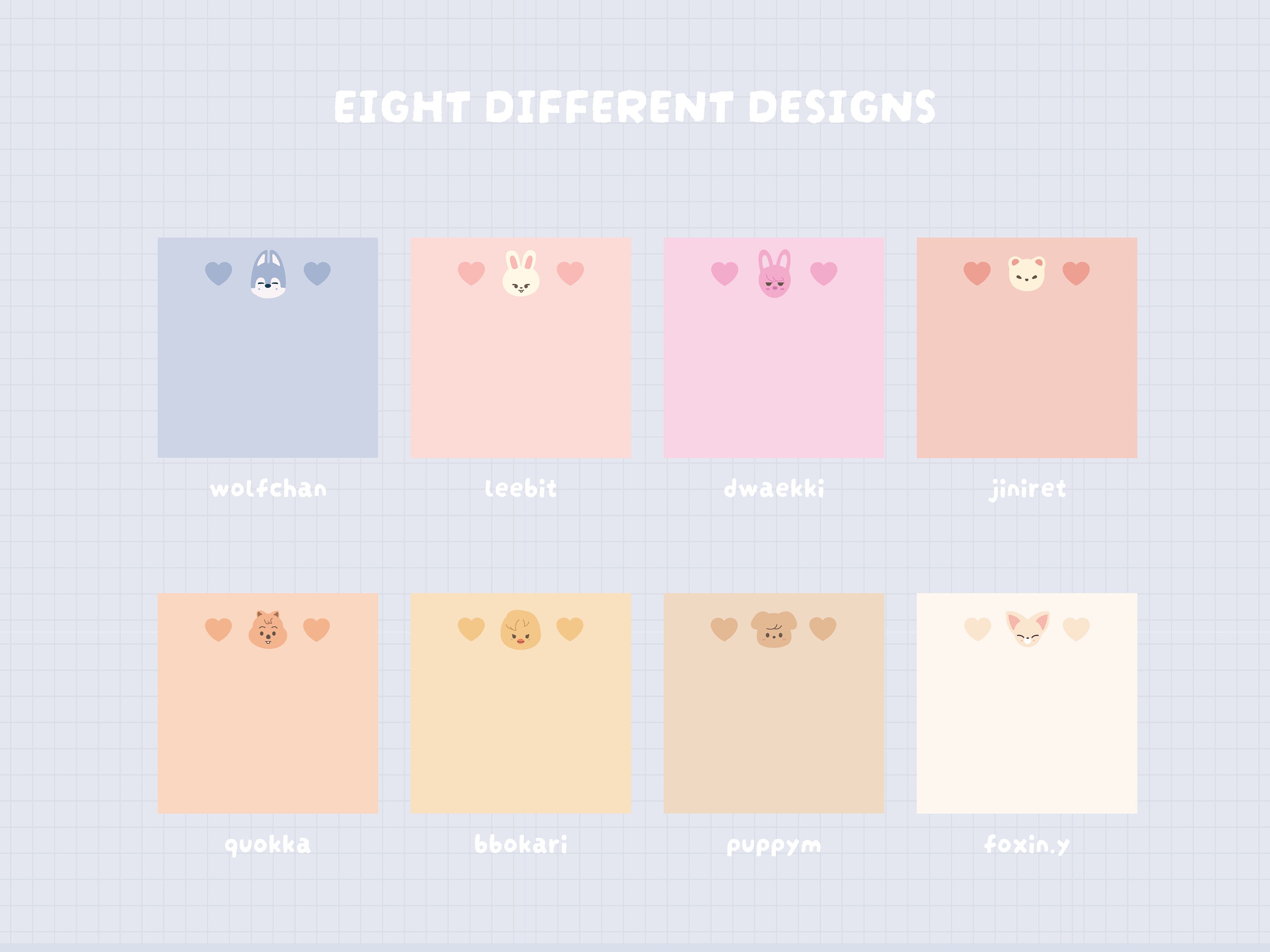 Cute Skzoo Memo Sheets Printable Stationery Stray Kids - Etsy