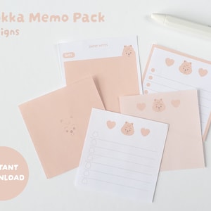 Cute Quokka Memo Sheets Pack | Printable Stationery | Stray Kids ...