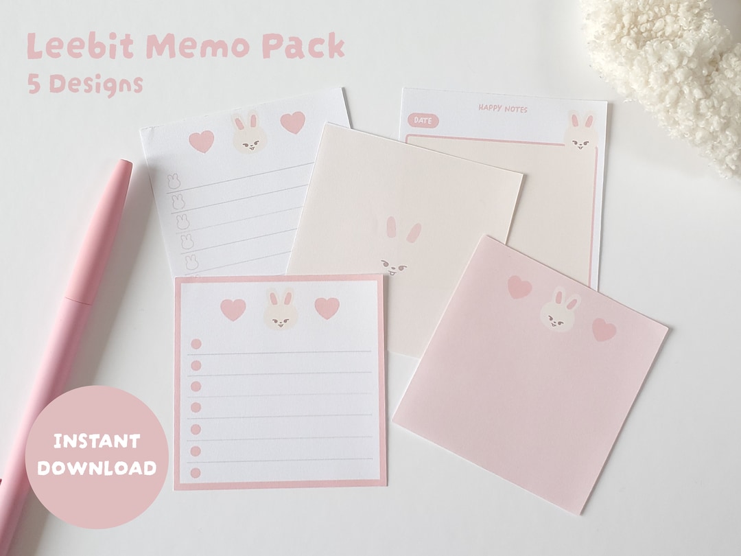 Cute Leebit Memo Sheets Pack | Printable Stationery | Stray Kids ...