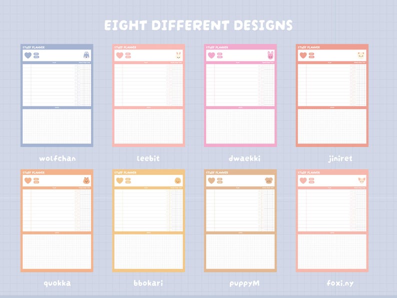 SKZOO Study Planner | Printable | Instant Download | Undated Planner ...