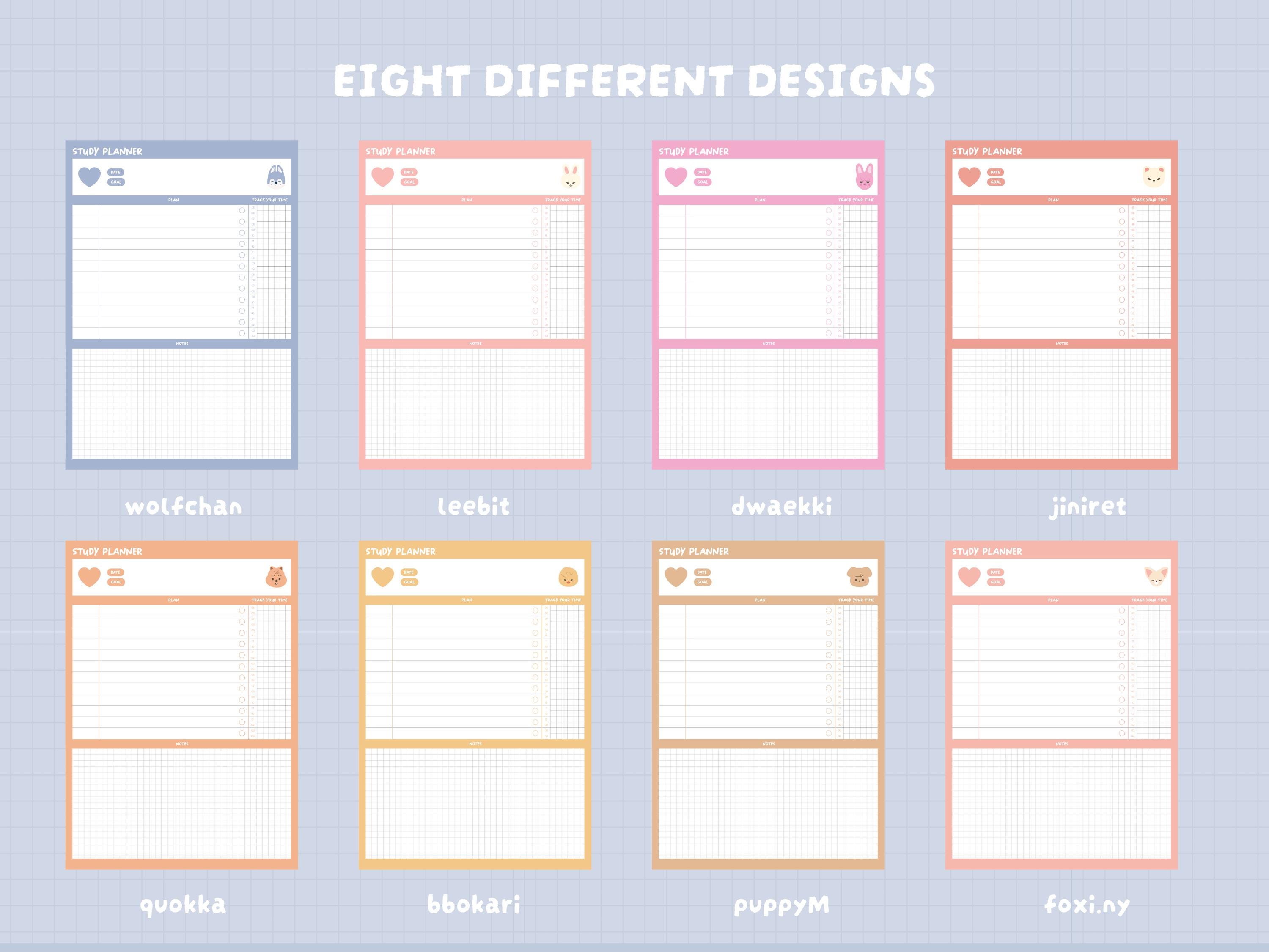 SKZOO Study Planner | Printable | Instant Download | Undated Planner ...