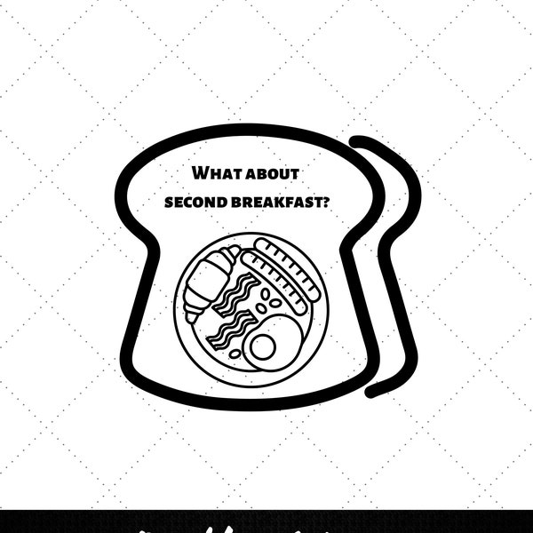 Second Breakfast Svg - Etsy