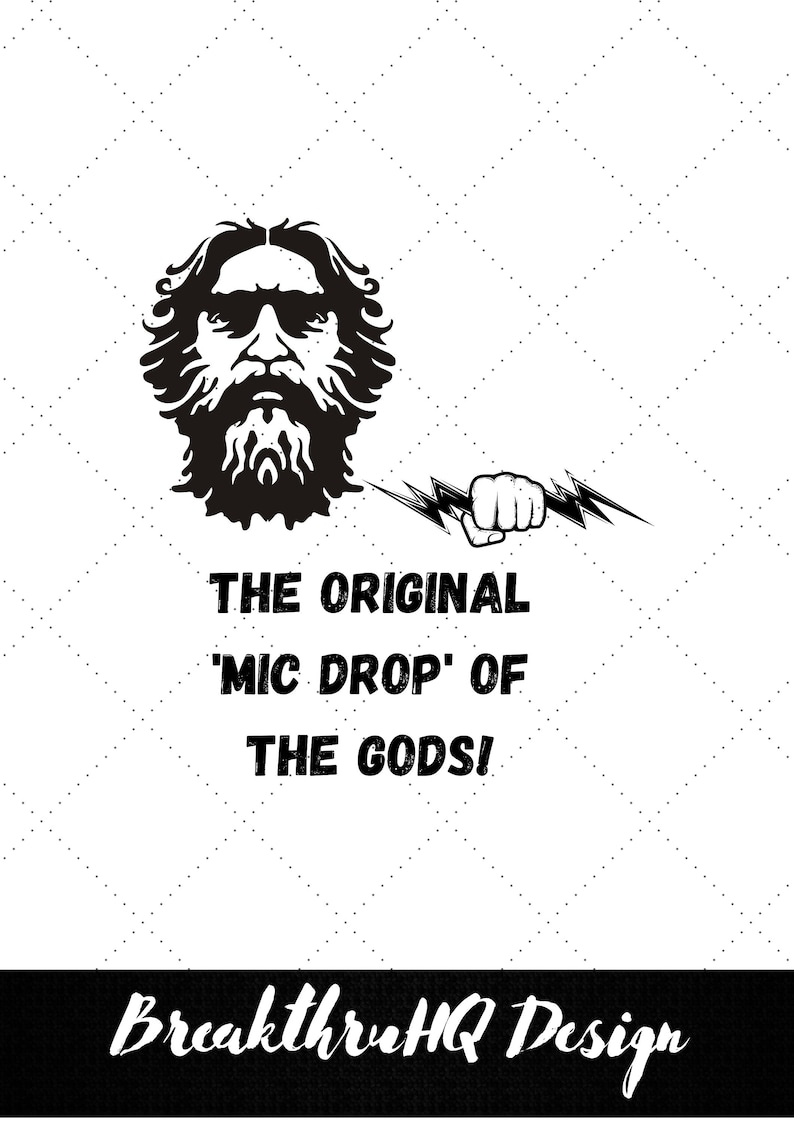 Zeus SVG, PNG Files, Greek God, the Original 'mic Drop' of the Gods - Etsy