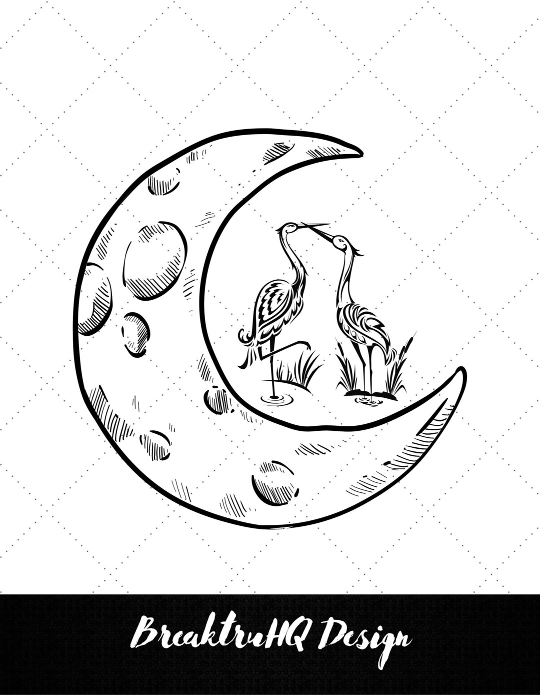 SVG Files Stork Svg Animal Love Moonlight SVG PNG Files - Etsy