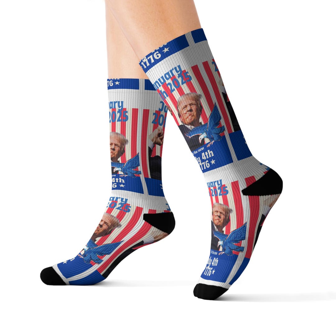 Donald Trump 2025 Inauguration Novelty Crew Socks, Political President ...
