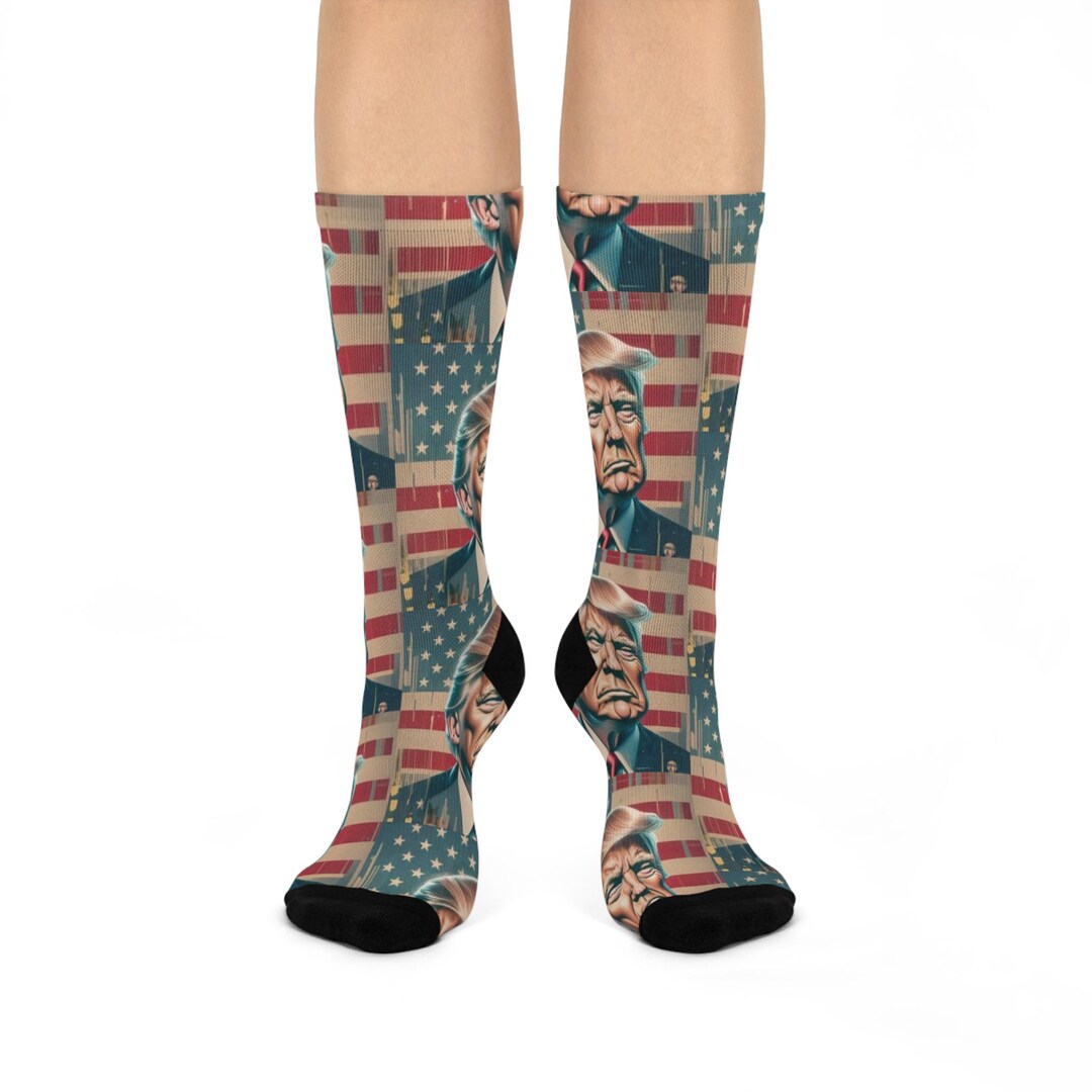Patriotic Donald Trump Crew Socks: Cushioned Political Socks - Etsy