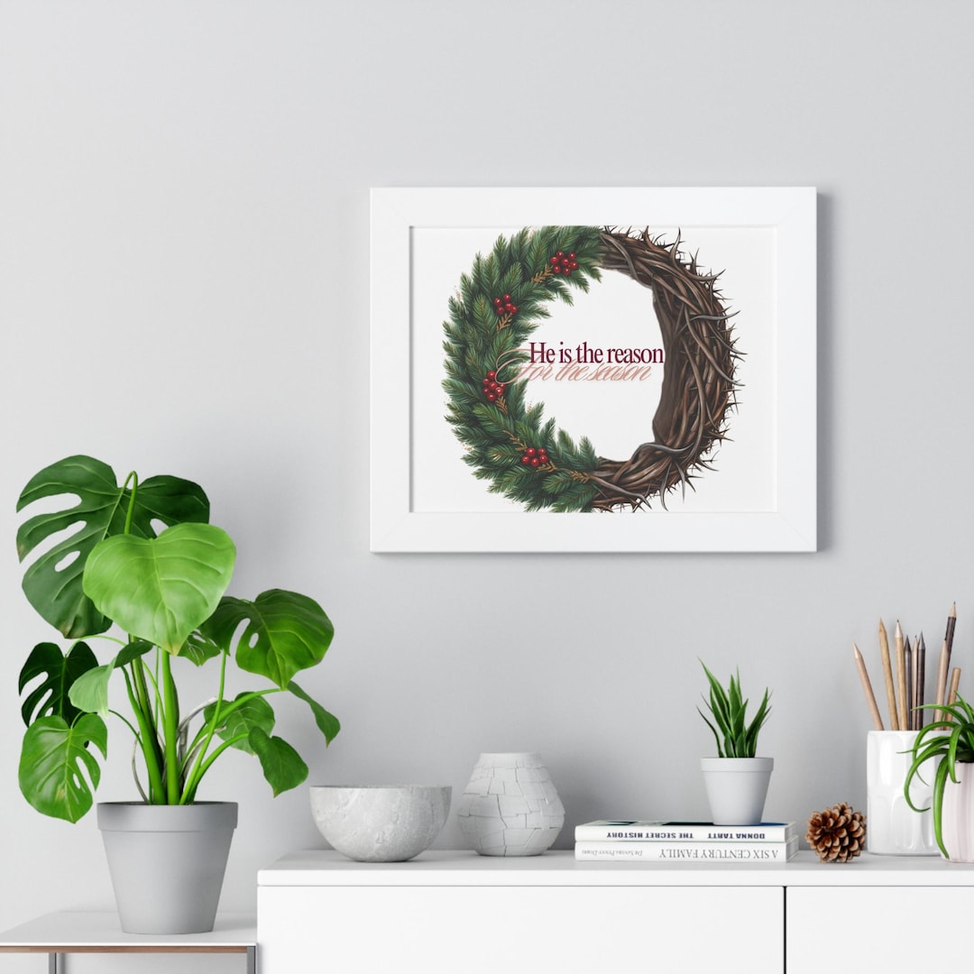 Christmas Christian Framed Poster, Religious Wall Art, Holiday Home ...