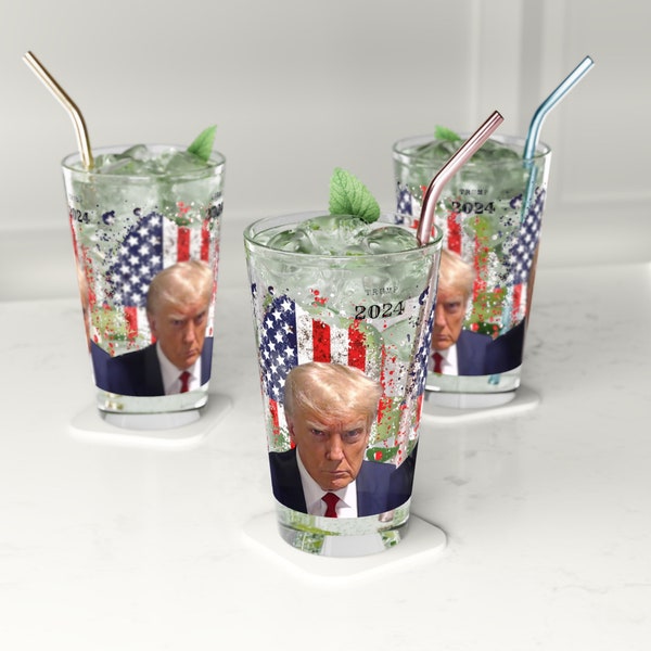 Trump Drinking Glass - Etsy