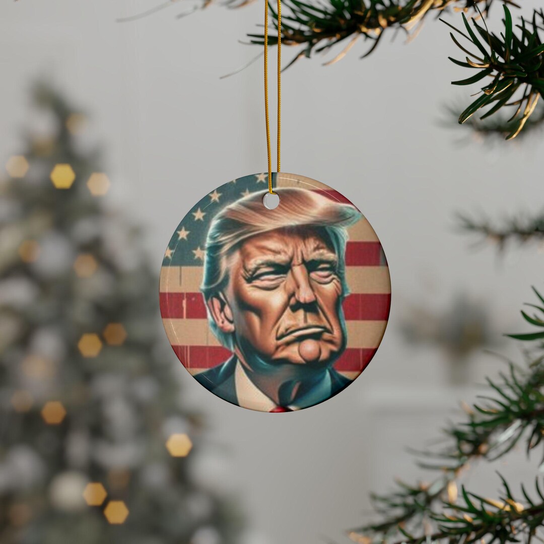 Donald Trump Christmas Ornament: 2-sided Print, Political Decor - Etsy
