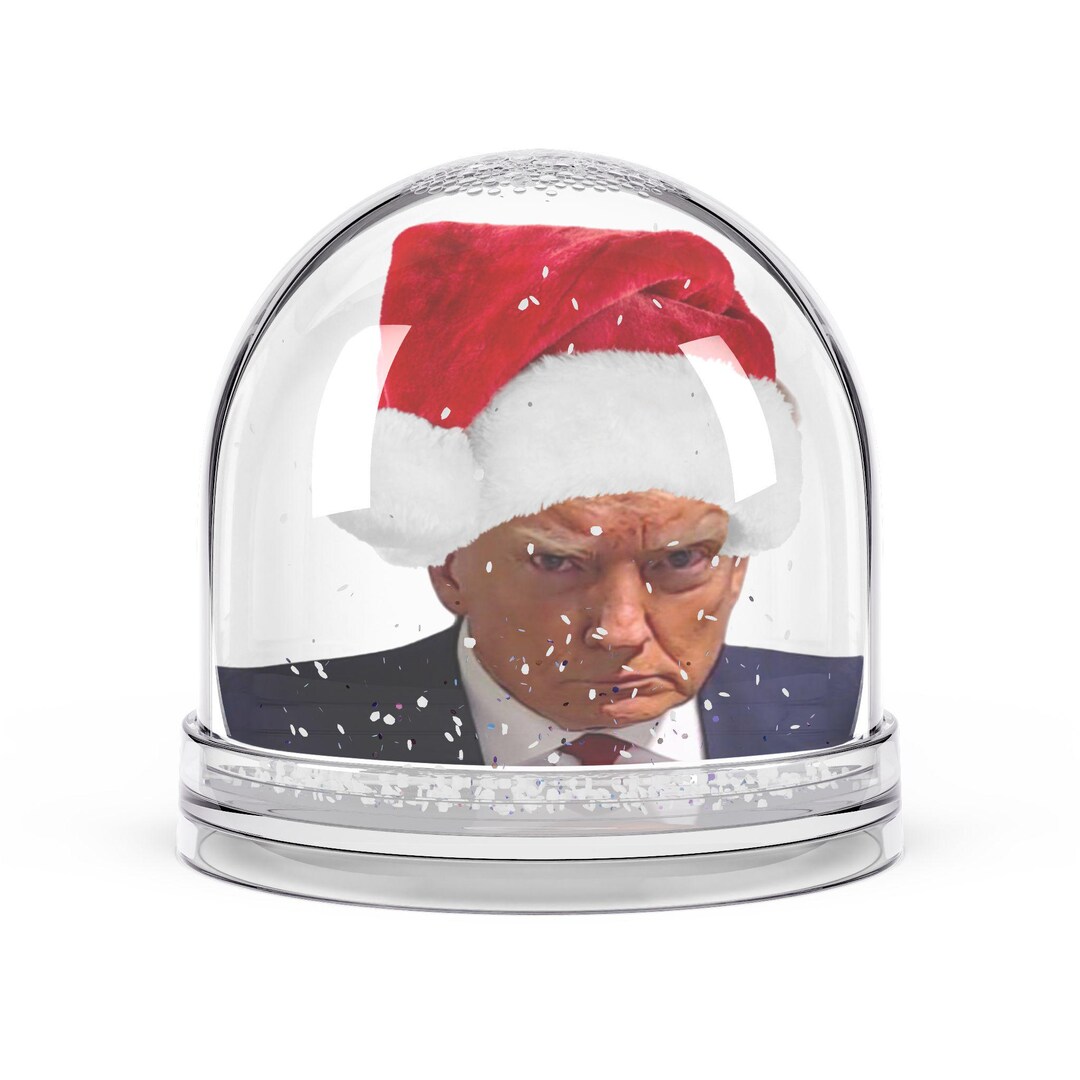 Christmas Snow Globe Mug, Donald Trump Mugshot Snow Globe, Political ...