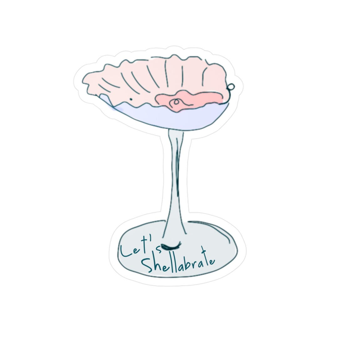 Let's Shellabrate Vinyl Decal, Fun Party Decor, Celebratory Stickers ...
