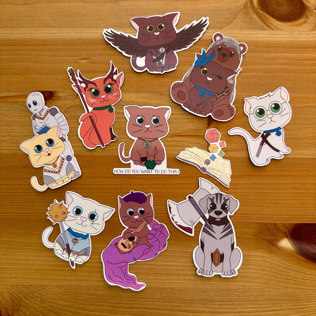 Vox Machina Cat Characters - Etsy