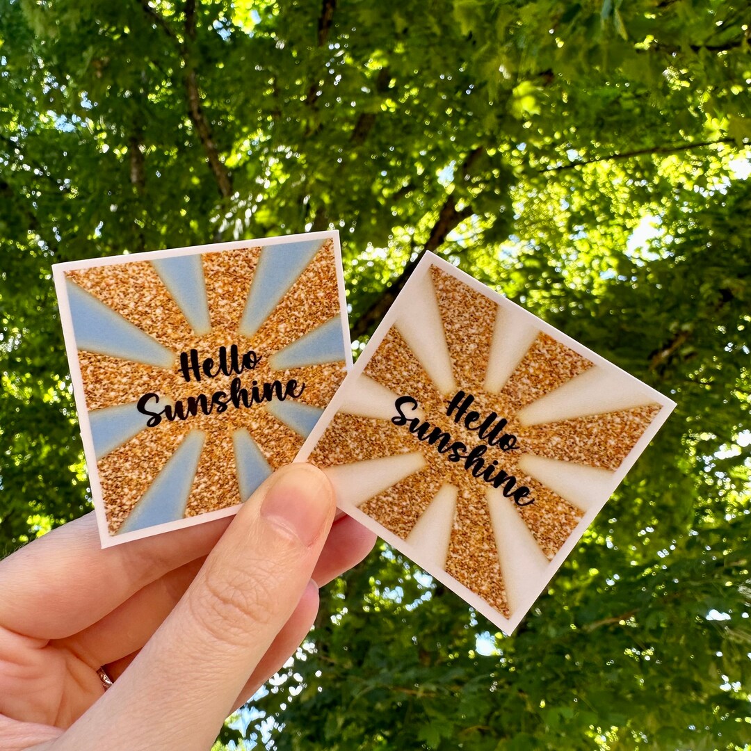 Hello Sunshine Holographic Sticker - Etsy