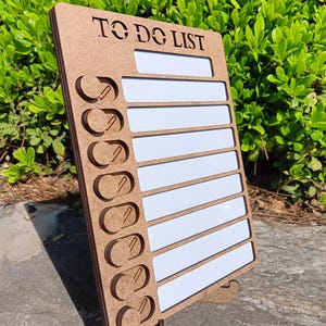 Sliding Wooden to Do List Board: Checklist, Habit Tracker, Customizable ...
