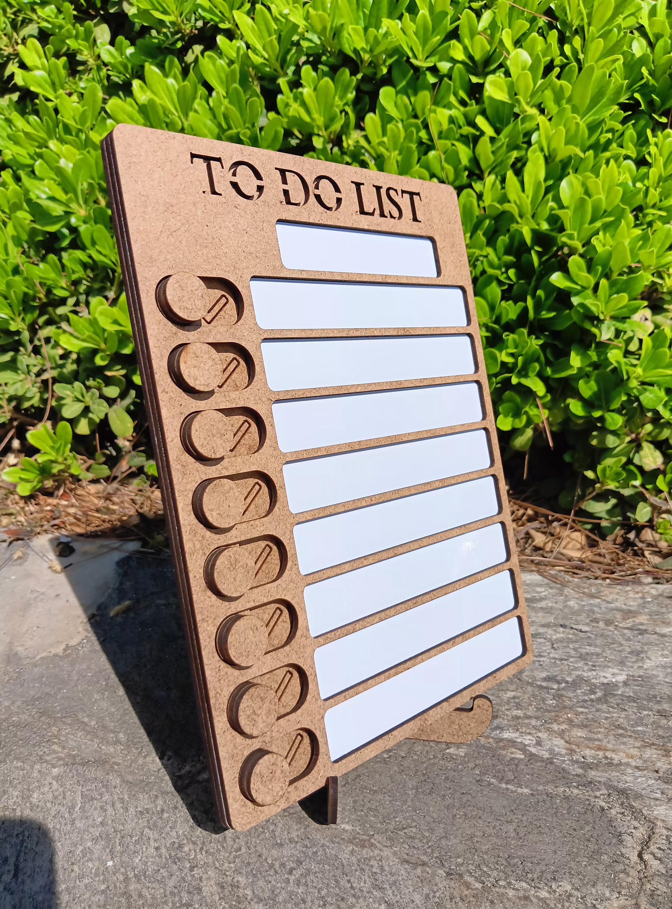 Sliding Wooden Checklist Board - Customizable Natural Gift for ...