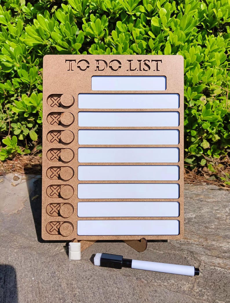 Sliding Wooden to Do List Board: Checklist, Habit Tracker, Customizable ...