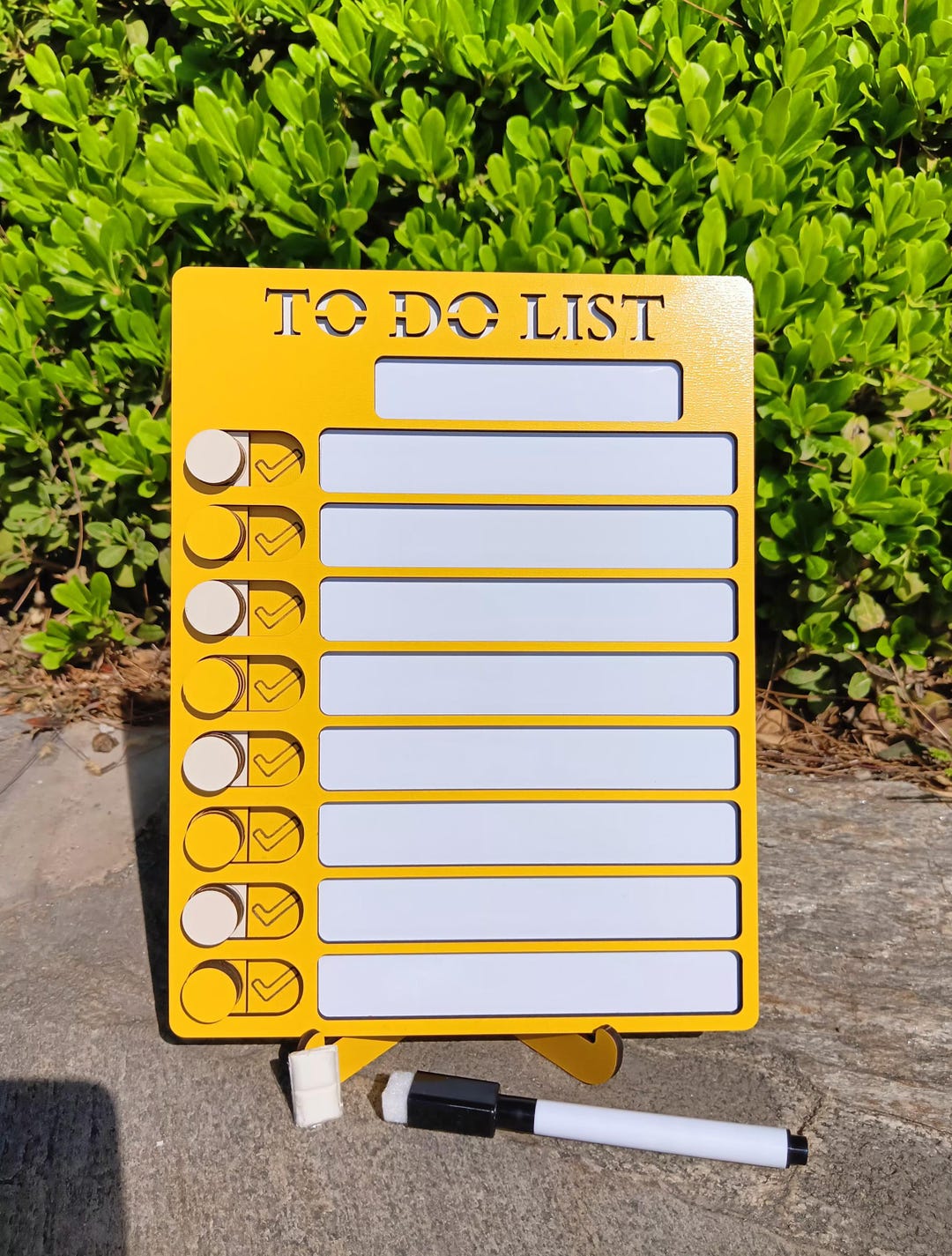 Sliding Wooden Checklist Board Handmade to Do List Customizable Natural ...