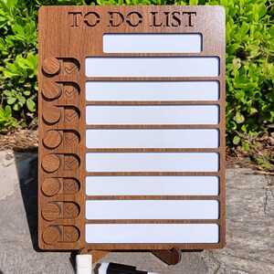 Personalized Wooden to Do List Board: Sliding Checklist, Habit Tracker ...