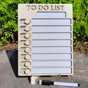 Maple Sliding Wooden to Do List Board: Customizable Chore Chart - Etsy