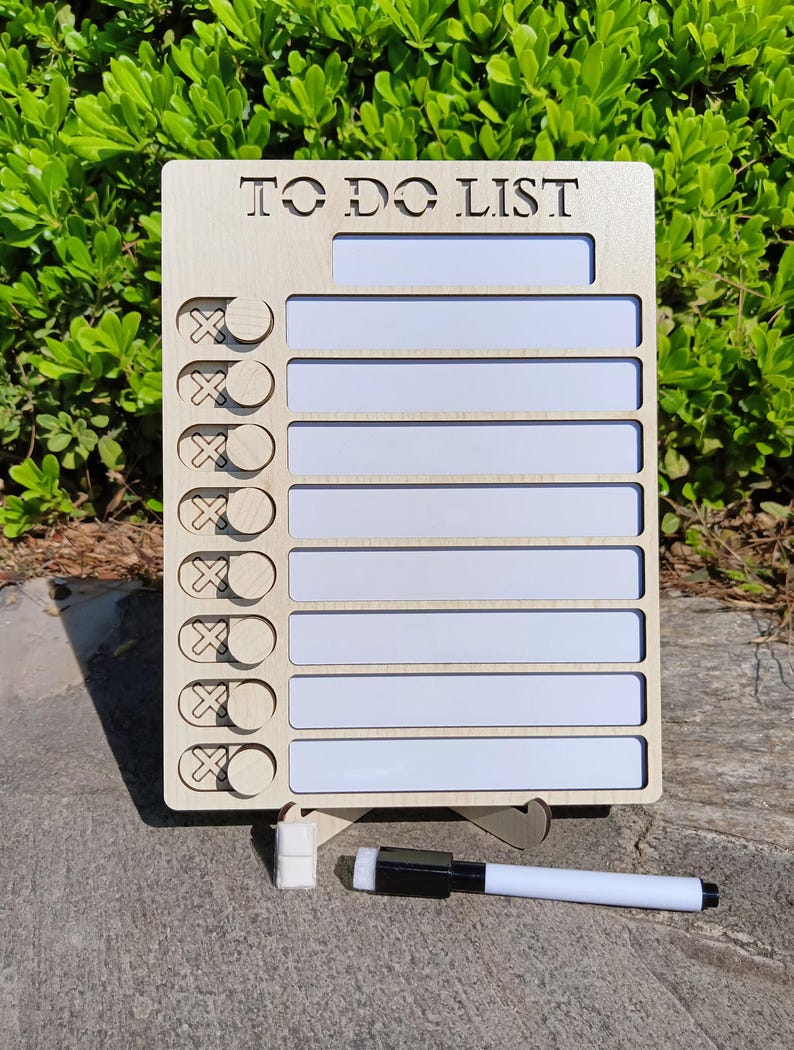 Maple Sliding Wooden to Do List Board: Customizable Chore Chart - Etsy