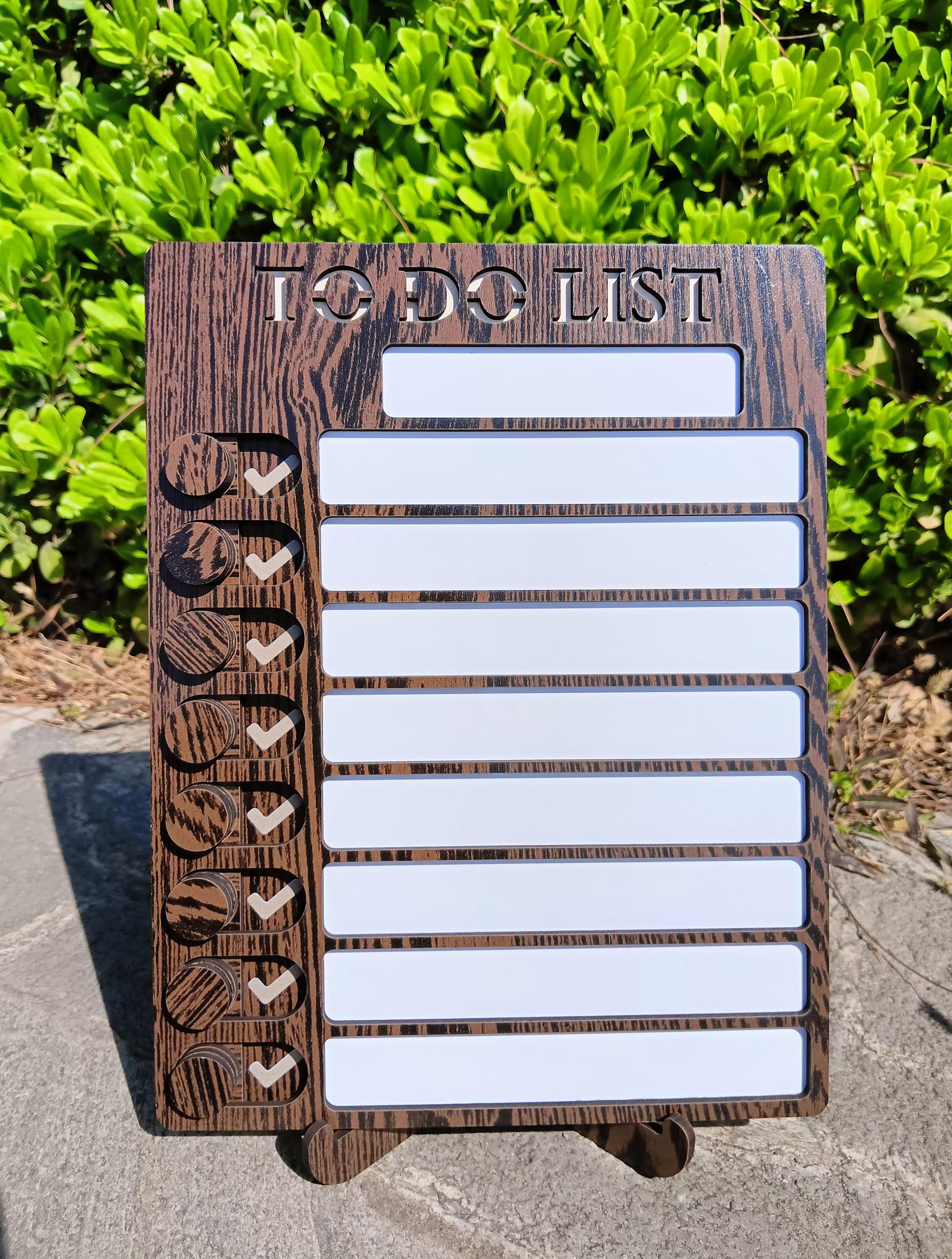 Sliding Wooden to Do List Board: Customizable Chore Chart With Stand - Etsy