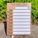 Sliding Wooden Checklist Board - Customizable Natural Gift for ...